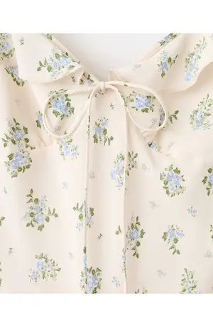 Mango Floral Ruffle Strap Dress