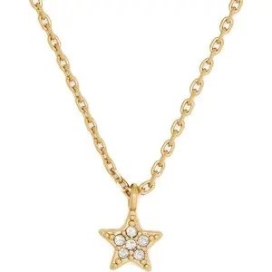 Kate Spade New York Mini Pavé Star Pendant Necklace - Clear/gold