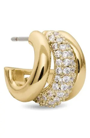 Kate Spade New York Pavé Cubic Zirconia Huggie Hoop Earrings