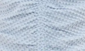 Mango Micro Check Ruched Cotton Blend Top
