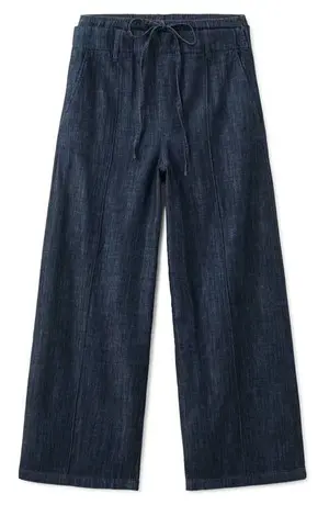 Mango Wide Leg Denim Pants