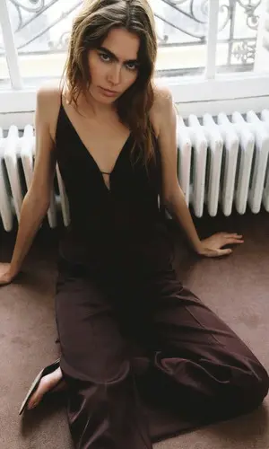 Mango Mono Deep V-neck Sleeveless Jumpsuit