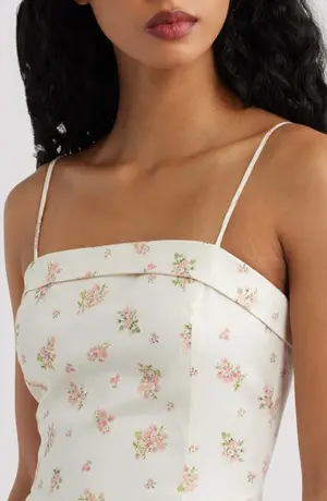 Mango Ditsy Floral A-line Midi Dress