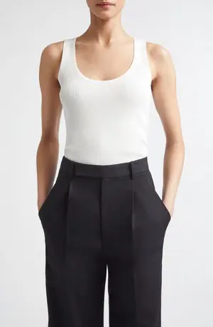 Max Mara Rib Sweater Tank - White