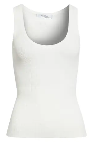 Max Mara Ribbed Scoop Neck Tank