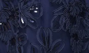 Alex Evenings Embroidered Sequin Soutache A-line Midi Dress