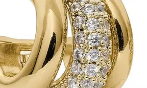 Kate Spade New York Tiny Twinkles Pavé Trio Huggie Hoop Earrings