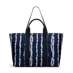 RADLEY Halley Rowtie Dye Stripe Ziptop Tote Bag - Naval