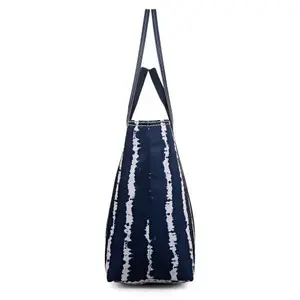 RADLEY Halley Row Tie Dye Stripe Ziptop Tote Bag