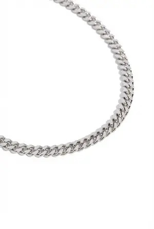 JOEY BABY Stainless Steel Cuban Link Necklace With Nautical Clasp