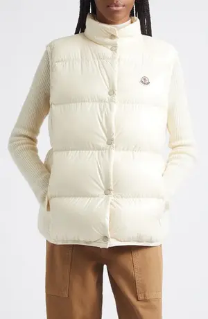 Moncler Badia Down Puffer Vest - White