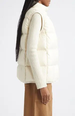 Moncler Badia Down Puffer Vest - White