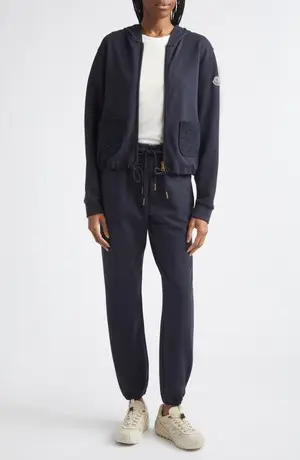 Moncler Logo Patch Joggers - Blue