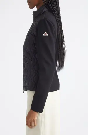 Moncler Mixed Media Down Cardigan