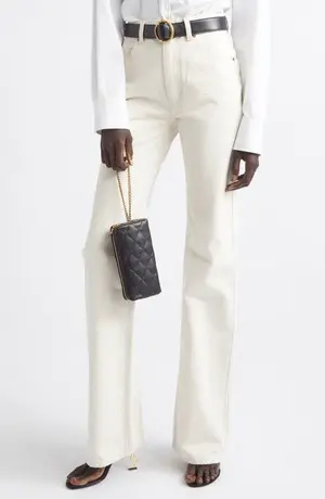 Saint Laurent Cassandre Bijou Matelassé Leather Wristlet