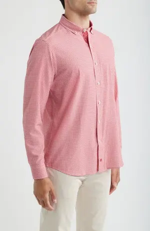 Johnston & Murphy Xc+™ Performance Game Day Gingham Button-up Shirt