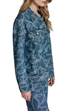 Karl Lagerfeld Paris Bow Denim Jacket
