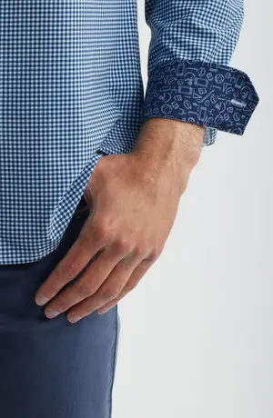 Johnston & Murphy Xc+™ Performance Game Day Gingham Button-up Shirt