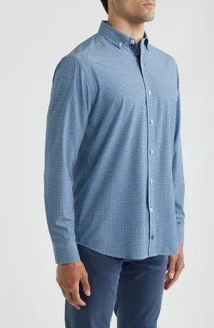 Johnston & Murphy Xc+™ Performance Game Day Gingham Button-up Shirt