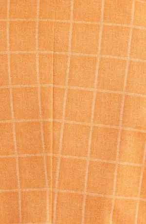 Johnston & Murphy Orange Windowpane Check Knit Sport Coat - Orange Plaid