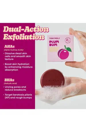 TONYMOLY Plum Bum Gentle Daily Body Exfoliating Bar