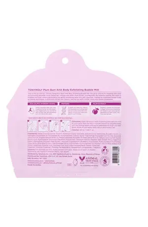 TONYMOLY Plum Bum Aha Body Exfoliating Bubble Mitt