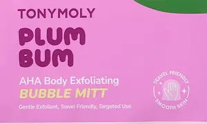 TONYMOLY Plum Bum Aha Body Exfoliating Bubble Mitt