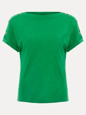 PHASE EIGHT Suzie Shoulder Button T-shirt