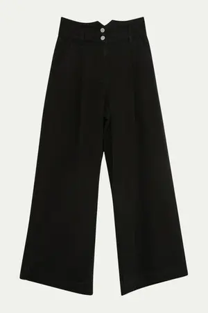 Karen Millen Petite High Waisted Wide Leg Jeans