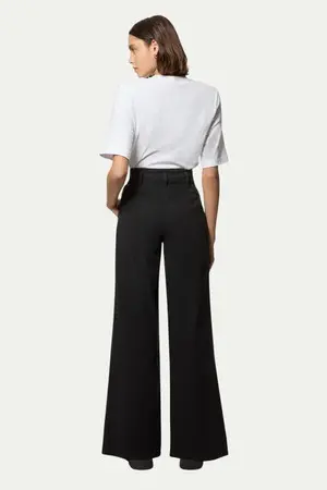 Karen Millen Petite High Waisted Wide Leg Jeans