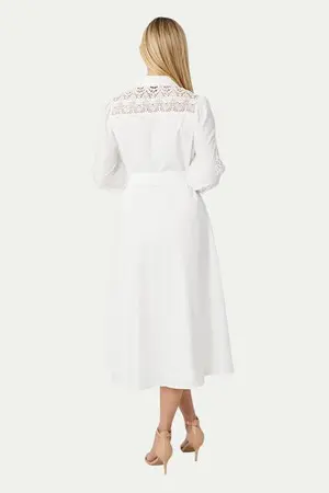WALLIS Petite Cotton Cutwork Detail Shirt Dress