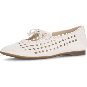Gabor Woven Ballet Flat - Creme