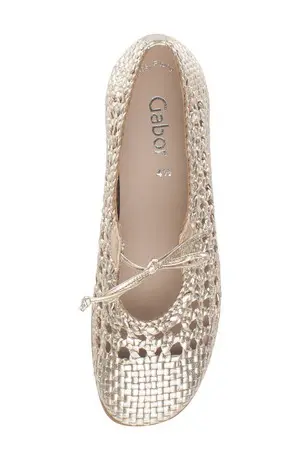 Gabor Woven Ballet Flat - Perla