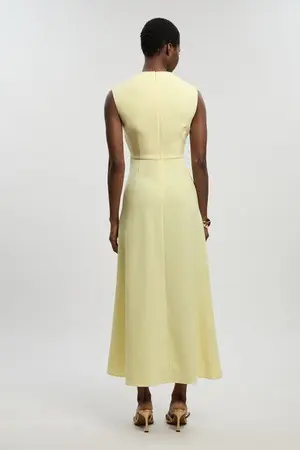 Karen Millen Tailored Drape Neck Midi Dress
