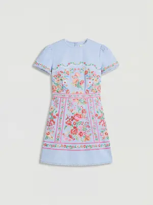 Coast Placement Print Short Sleeve Mini Dress
