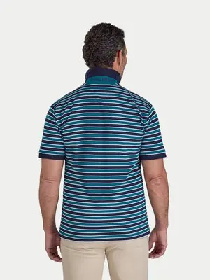 RAGING BULL Triple Stripe Pique Polo Shirt