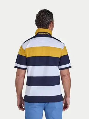 RAGING BULL Chestband Stripe Polo Shirt