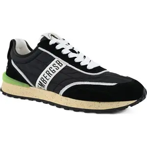BIKKEMBERGS Fabric And Leather Lace-up Athletic Sneakers - Black