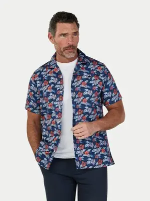 RAGING BULL Hawaii Floral Short Sleeve Shirt