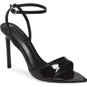 TONY BIANCO Molly Metallic Leather Heeled Sandals - Black