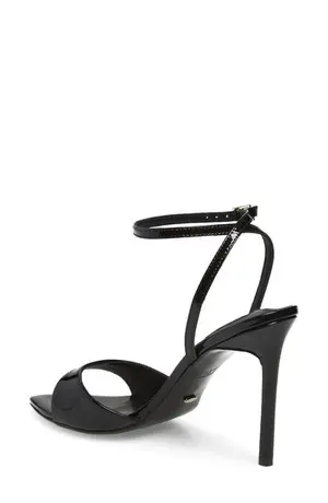 TONY BIANCO Silver Stiletto Sandals - Black