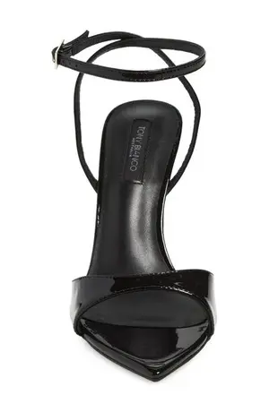 TONY BIANCO Silver Stiletto Sandals - Black
