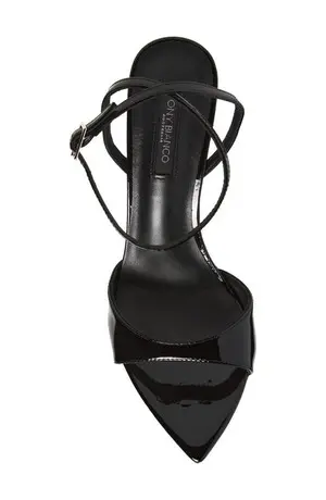 TONY BIANCO Silver Stiletto Sandals - Black