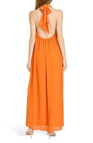 WAYF Solana Halter Maxi Dress
