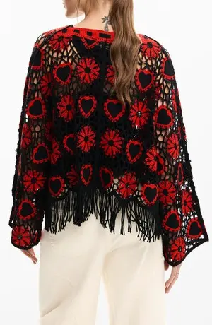 Desigual Fringe Sweater