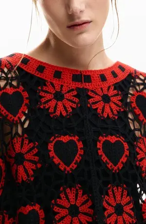 Desigual Fringe Sweater