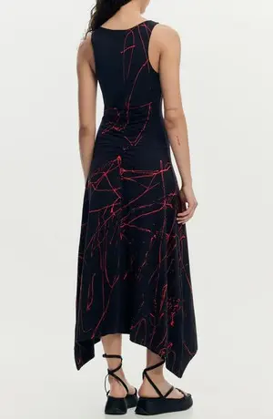 Desigual Abstract Print Sleeveless A-line Dress