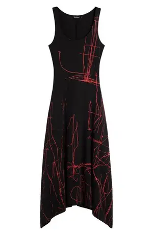 Desigual Abstract Print Sleeveless A-line Dress