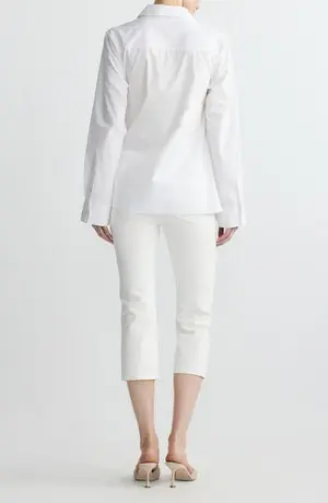 DL1961 Agnes Side Tie Cotton Button-up Shirt