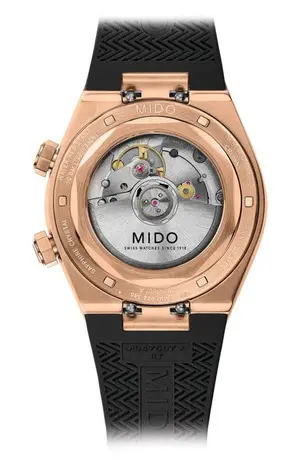 MIDO Multifort 8 Two Crowns Automatic Rubber Strap Watch